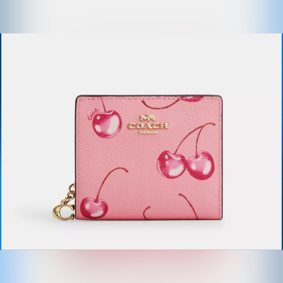 Coach | Bags | Coach Snap Wallet With Cherry Print | Poshmark